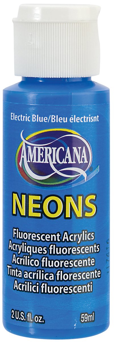 DecoArt Americana Neon's Paint, 2-Ounce, Electric Blue