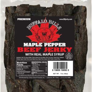 Buffalo Bills 16oz Premium Maple Pepper Beef Jerky Pieces (one pound bag in random size pieces)