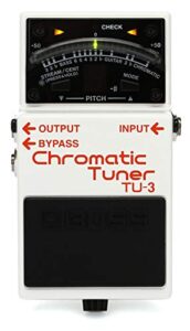 boss tu-3 chromatic tuner pedal with bypass