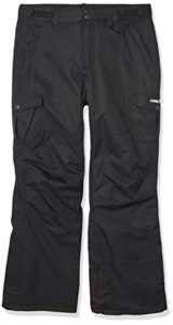 arctix kids snow sports cargo snow pants with articulated knees, black, x-large, 1540