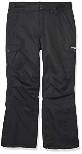 Arctix Kids Snow Sports Cargo Snow Pants with Articulated Knees, Black, X-Large, 1540