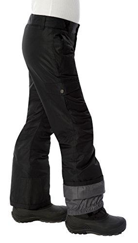 Arctix Kids Snow Sports Cargo Snow Pants with Articulated Knees, Black, X-Large, 1540