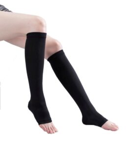 phiten ti compression socks, black, women's shoe size: 8-11