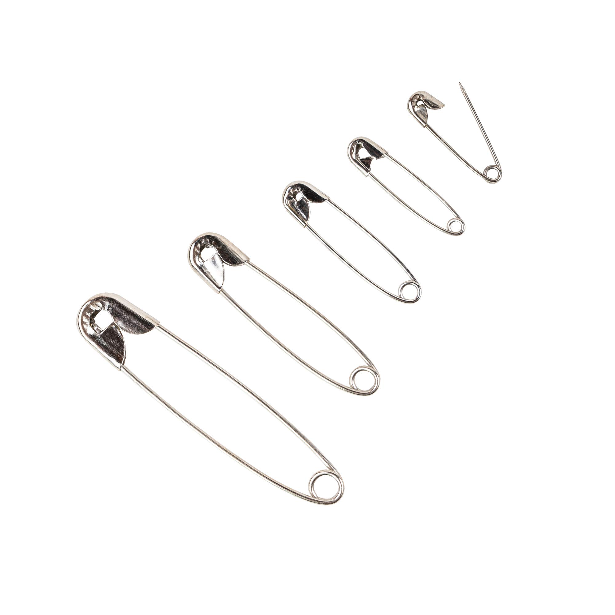 SINGER 00302 Safety Pins Value Pack, Assorted Sizes, 200-Count,