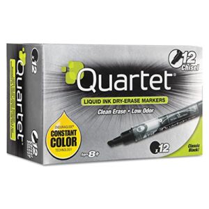 quartet qrt50012m - quartetreg; enduraglidereg; dry-erase markers, chisel tip, black, 12 pack