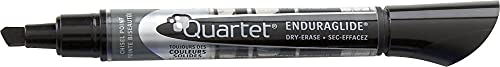 Quartet QRT50012M - Quartetreg; EnduraGlidereg; Dry-Erase Markers, Chisel Tip, Black, 12 Pack