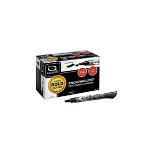 Quartet QRT50012M - Quartetreg; EnduraGlidereg; Dry-Erase Markers, Chisel Tip, Black, 12 Pack