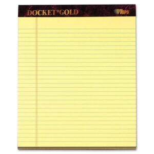 tops notepad, legal ruled, 50 sheets, 8-1/2"x11-3/4", 12/pk, canary