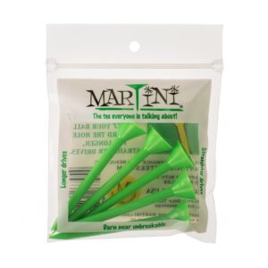 proactive sports martini golf 3-1/4" durable plastic tees 5-pack (green)