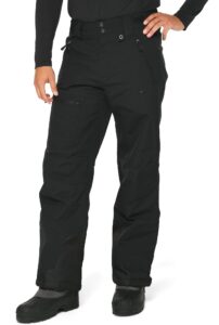 arctix men's mountain insulated ski pants, black, small/32" inseam