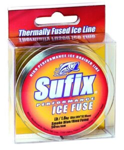 sufix performance ice fuse fishing line, smoke blue, 6-pound