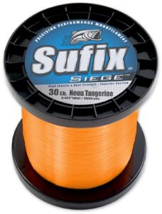 sufix performance ice fuse fishing line, fluorescent neon fire, 8-pound