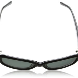 Kate Spade New York Women's Annika Rectangular Sunglasses, Black Silver Spark/Gray, 57 mm