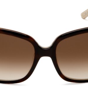 Kate Spade New York Women's Lulu Rectangular Sunglasses, Tortoise Gold Frame/Brown Gradient Lens, 54 mm