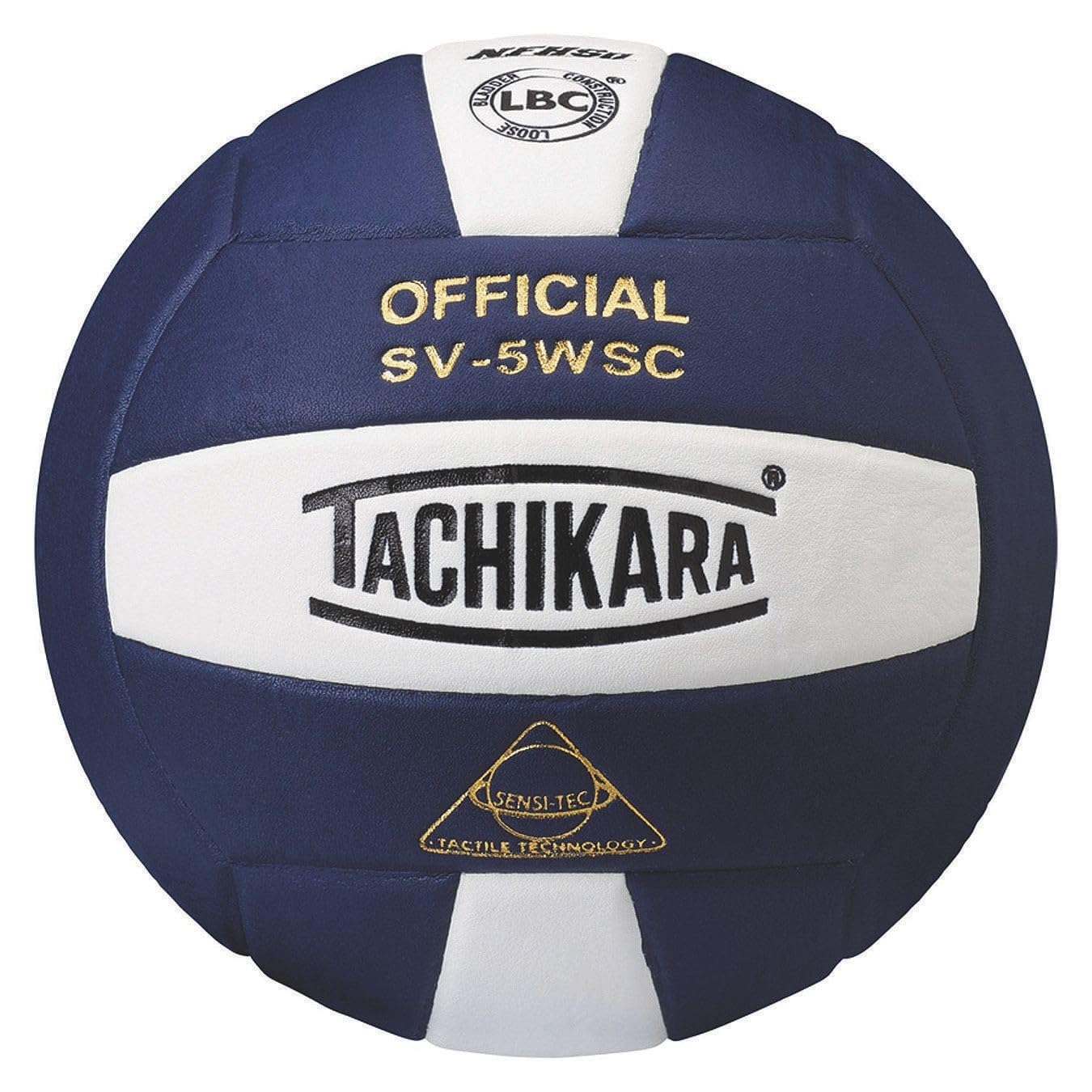 Tachikara Leather Indoor Volleyball, Navy