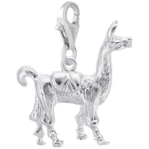 rembrandt charms llama charm with lobster clasp, sterling silver