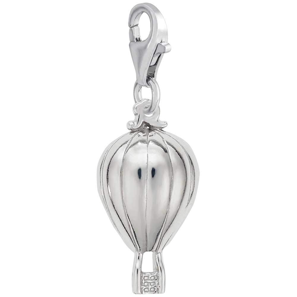 Rembrandt Charms Hot Air Balloon Charm with Lobster Clasp, Sterling Silver