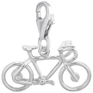 rembrandt charms bicycle charm with lobster clasp, sterling silver