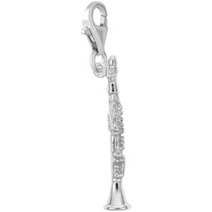 rembrandt charms clarinet charm with lobster clasp, sterling silver