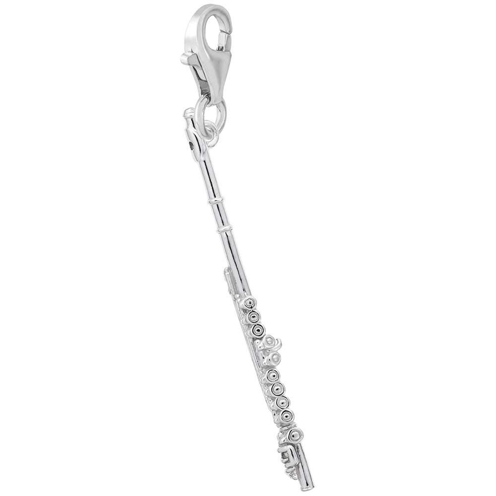 Rembrandt Charms Flute Charm with Lobster Clasp, Sterling Silver