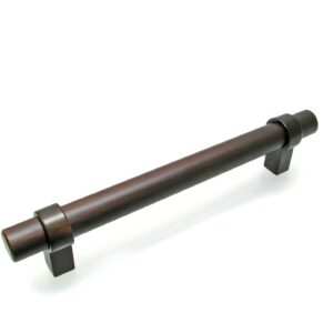 Richelieu Hardware BP5016128BORB Greenwich Collection 5 1/16-inch (128 mm) Center-to-Center Brushed Oil-Rubbed Bronze Modern Cabinet and Drawer Bar Pull Handle for Kitchen, Bathroom, and Furniture