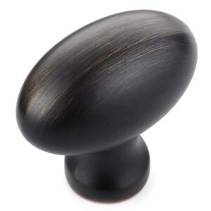 richelieu hardware bp444340borb olinville collection 1 9/16-inch (40 mm) x 7/8-inch (22 mm) brushed oil-rubbed bronze traditional cabinet and drawer oval knob for kitchen, bathroom, and furniture