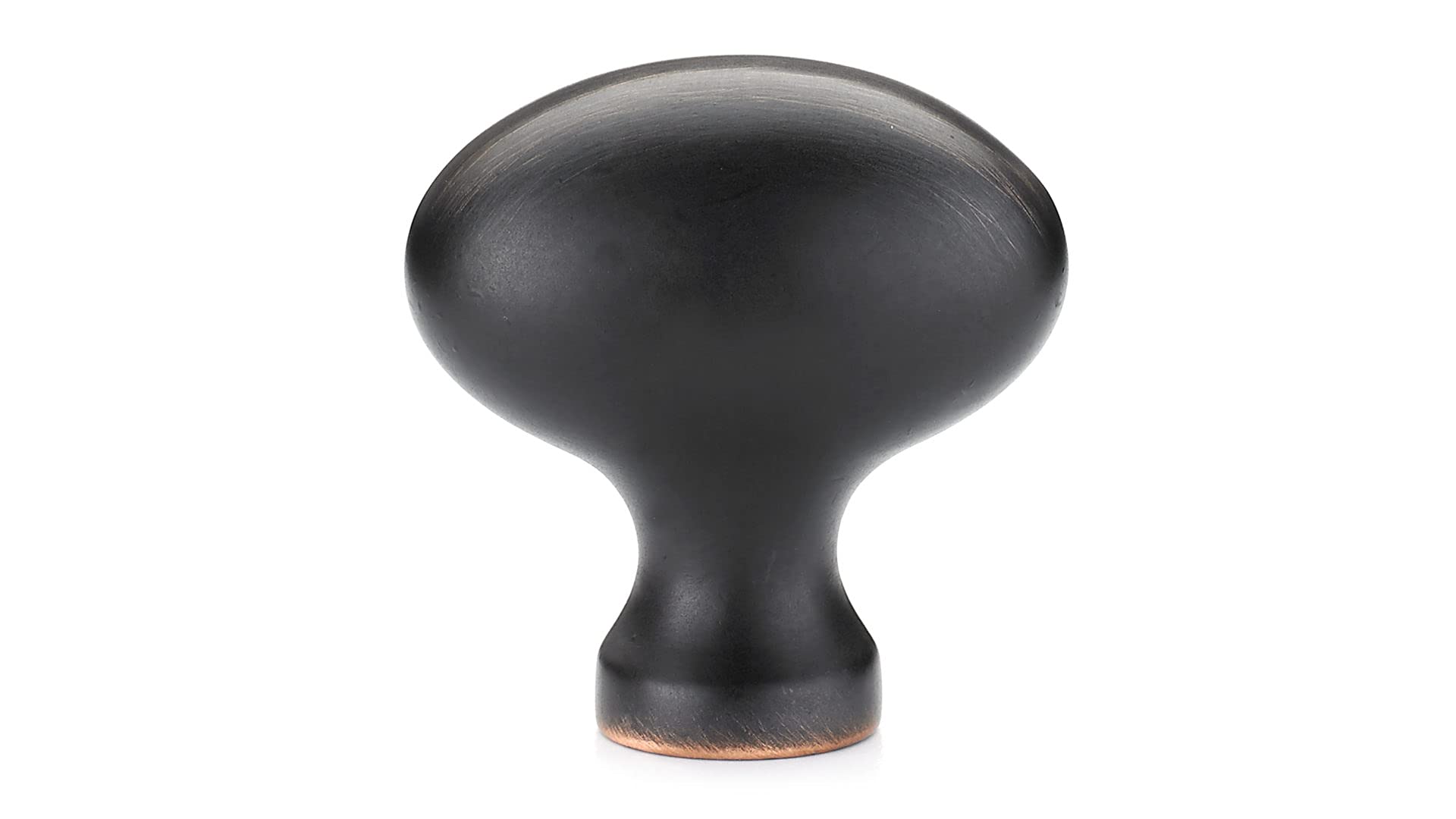 Richelieu Hardware BP444340BORB Olinville Collection 1 9/16-inch (40 mm) x 7/8-inch (22 mm) Brushed Oil-Rubbed Bronze Traditional Cabinet and Drawer Oval Knob for Kitchen, Bathroom, and Furniture