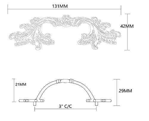 Richelieu Hardware BP36220AE Provence Collection 3-inch (76 mm) Center-to-Center Antique English Traditional Cabinet and Drawer Pull Handle for Kitchen, Bathroom, and Furniture