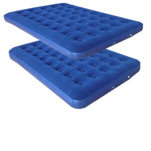 zaltana 2pcs double size air mattress (size:74"x54"x9")