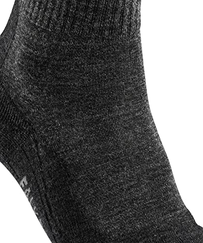 FALKE Men's TK2 Explore Wool Hiking Socks, Mid Calf, Medium Padding, Athletic Sock, Breathable Quick Dry, Merino Wool, Grey (Smog 3150), 6.5-8.5, 1 Pair