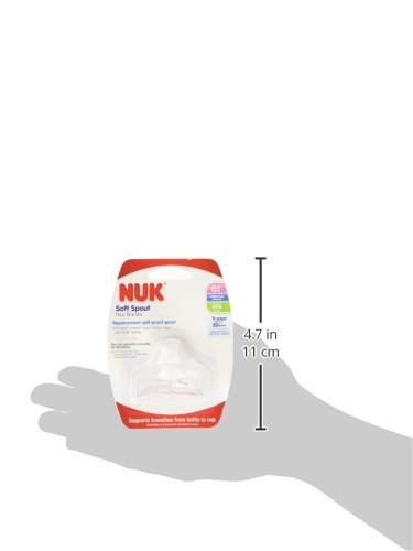 NUK Replacement Silicone Spout for NUK Active and Learner Cups and NUK Bottles, Clear