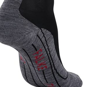 FALKE Women's TK5 Wander Hiking Socks, Crew Length, Light Padding, Athletic Sock, Breathable Quick Dry, Merino Wool, Black (Black-Mix 3010), 8-9, 1 Pair