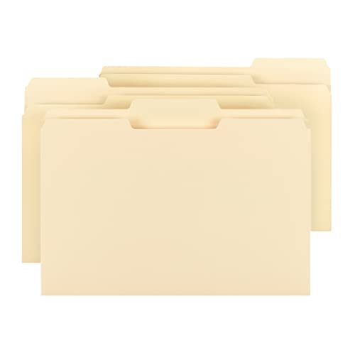 Smead Fastener File Folder with SafeSHIELD® Fasteners, 2 Fasteners, Reinforced 1/3-Cut Tab, Legal Size, Manila, 50 per Box (19555)