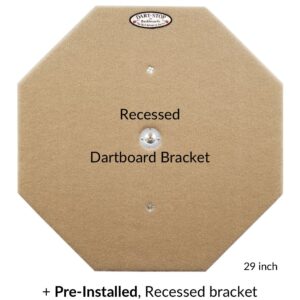 Dart-Stop 29 inch Black Octagon Pro Dart Board Backboard | Wall Protector | Dartboard Surround