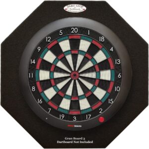 Dart-Stop 29 inch Black Octagon Pro Dart Board Backboard | Wall Protector | Dartboard Surround