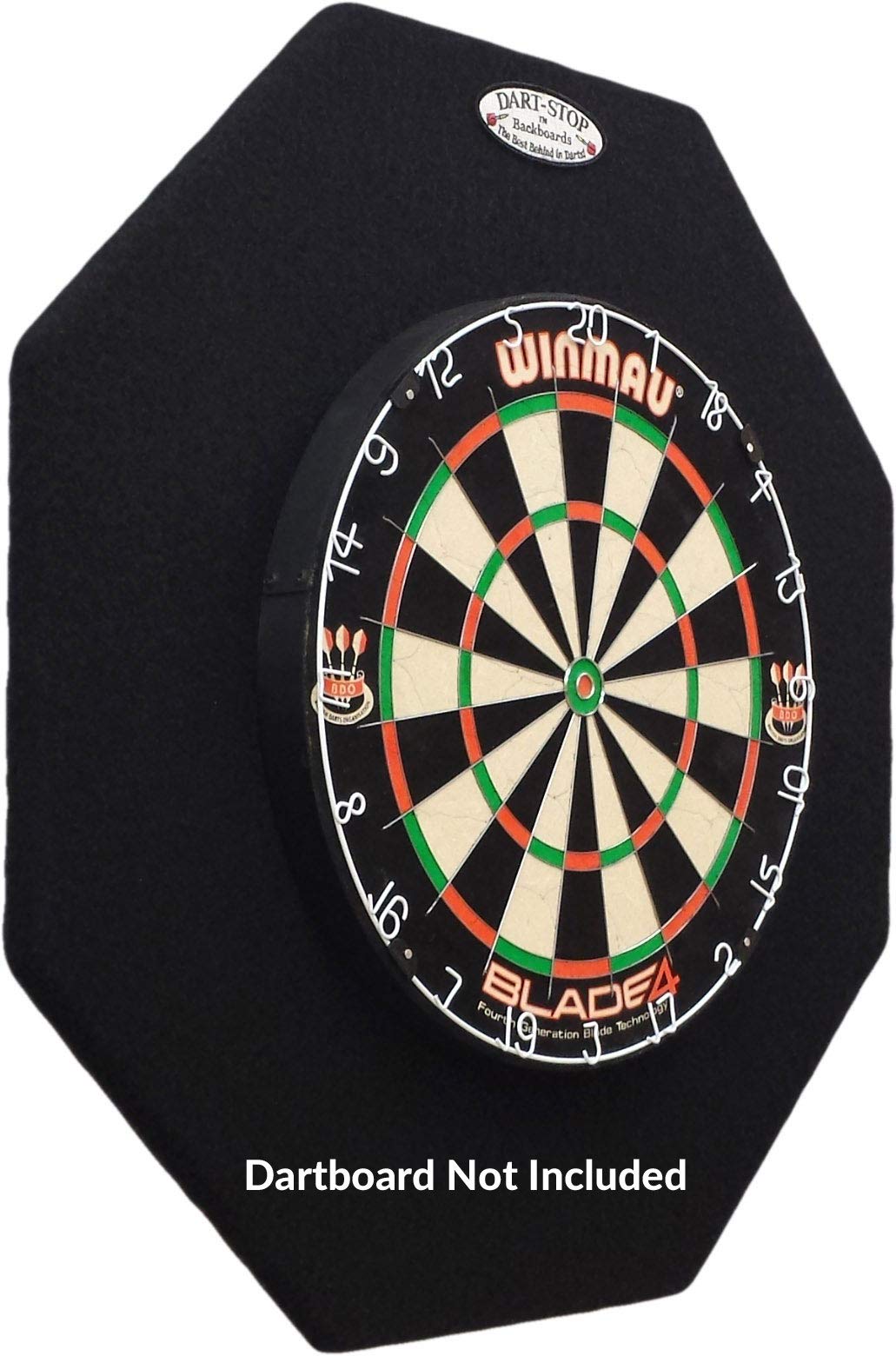 Dart-Stop 29 inch Black Octagon Pro Dart Board Backboard | Wall Protector | Dartboard Surround