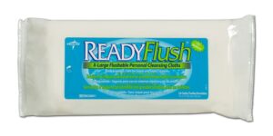 medline msc263811 readyflush biodegradable flushable wipes, pack of 576, 9 ft. x 13 inch,dimethicone