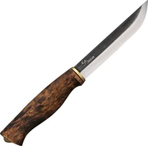 kellam knives pr5 puukko fixed blade knife with stained curly birch handles