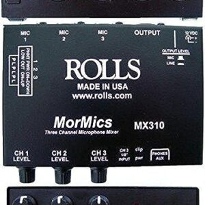 rolls, 3 3 Ch. Mic Mixer/Combiner (MX310)