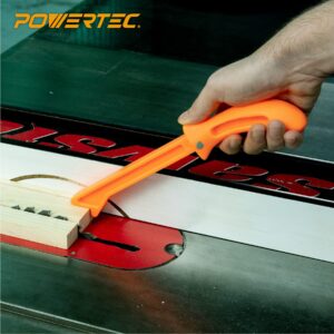 POWERTEC Magnetic Push Stick. Fits Table Saw, Router Table, Jointer. Ergonomic Design Handle Grip. Wood Pusher Reduces Kickback & Increases Safety for Wood working Accessories (71029)