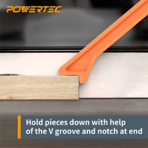 POWERTEC Magnetic Push Stick. Fits Table Saw, Router Table, Jointer. Ergonomic Design Handle Grip. Wood Pusher Reduces Kickback & Increases Safety for Wood working Accessories (71029)