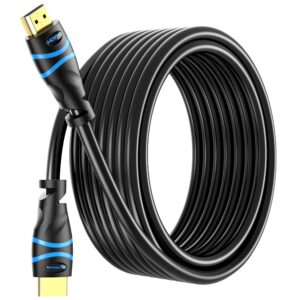 bluerigger 4k hdmi cable 50ft (4k 30hz, hdr10, in-wall cl3 rated, high speed, hdcp2.3, earc) - long hdmi cable compatible with home theatre, hdtv, gaming consoles, streaming devices