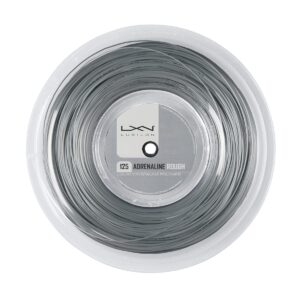 luxilon adrenaline rough 125 tennis string - 200m reel, grey