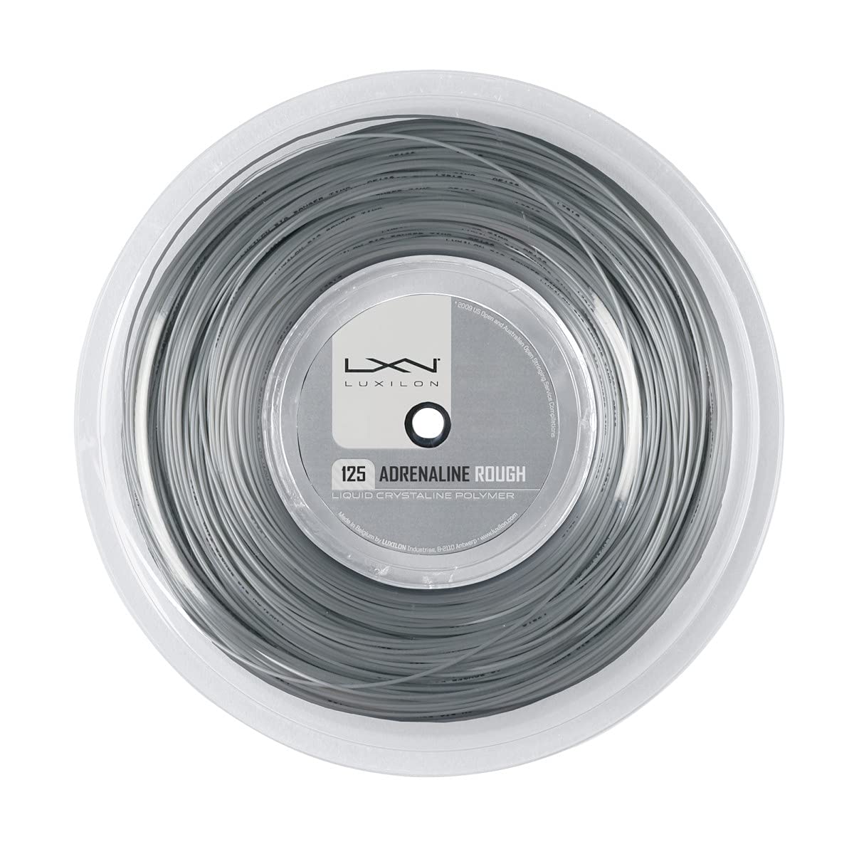 Luxilon Adrenaline Rough 125 Tennis String - 200m Reel, Grey