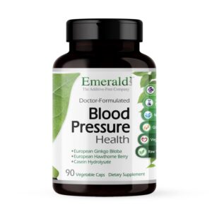 emerald labs blood pressure health - made with hawthorn berry, ginkgo biloba, magnesium & more to support blood pressure levels in a normal range - 90 vegetable capsules