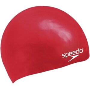 speedo plain moulded silicone swim cap for juniors