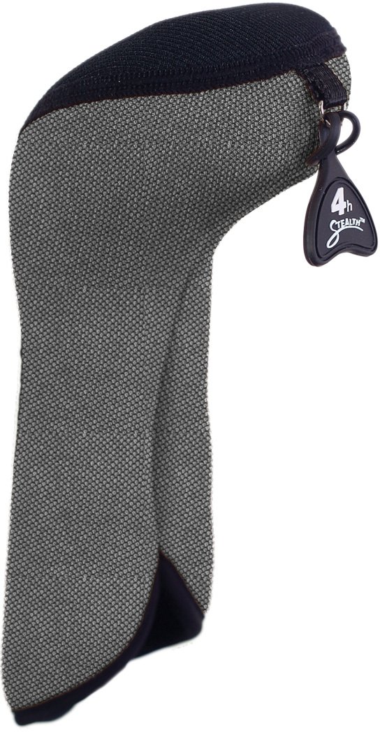 Stealth Club Covers 25080INT Hybrid ID 3-4-X Golf Club Head Cover, Silver Tweed/Black