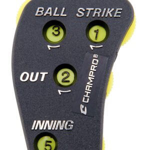 Champro Umpire Indicator, 4 Dial (Black/Optic Yellow)