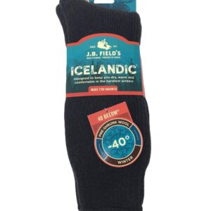 J.B. Field's 85% Wool Arctic Trail -40 Below Winter, Thermal Sock for Men, Women, for Hiking, Trekking & Outdoor 2 Pack, Made in Canada (X-Large (13-16 Shoe), Green)