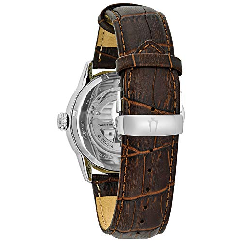 Bulova Men's 42mm Sutton Automatic Watch with 24-Hour Sub Dial, Exhibition Caseback, and Luminous Hands